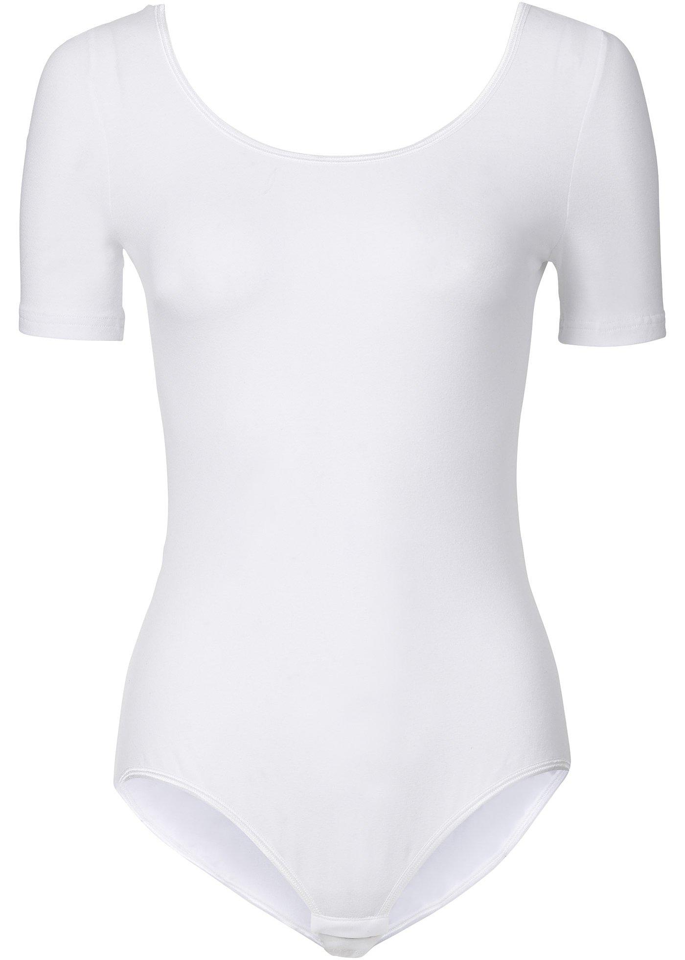Joli body basique à manches 1/2 - blanc